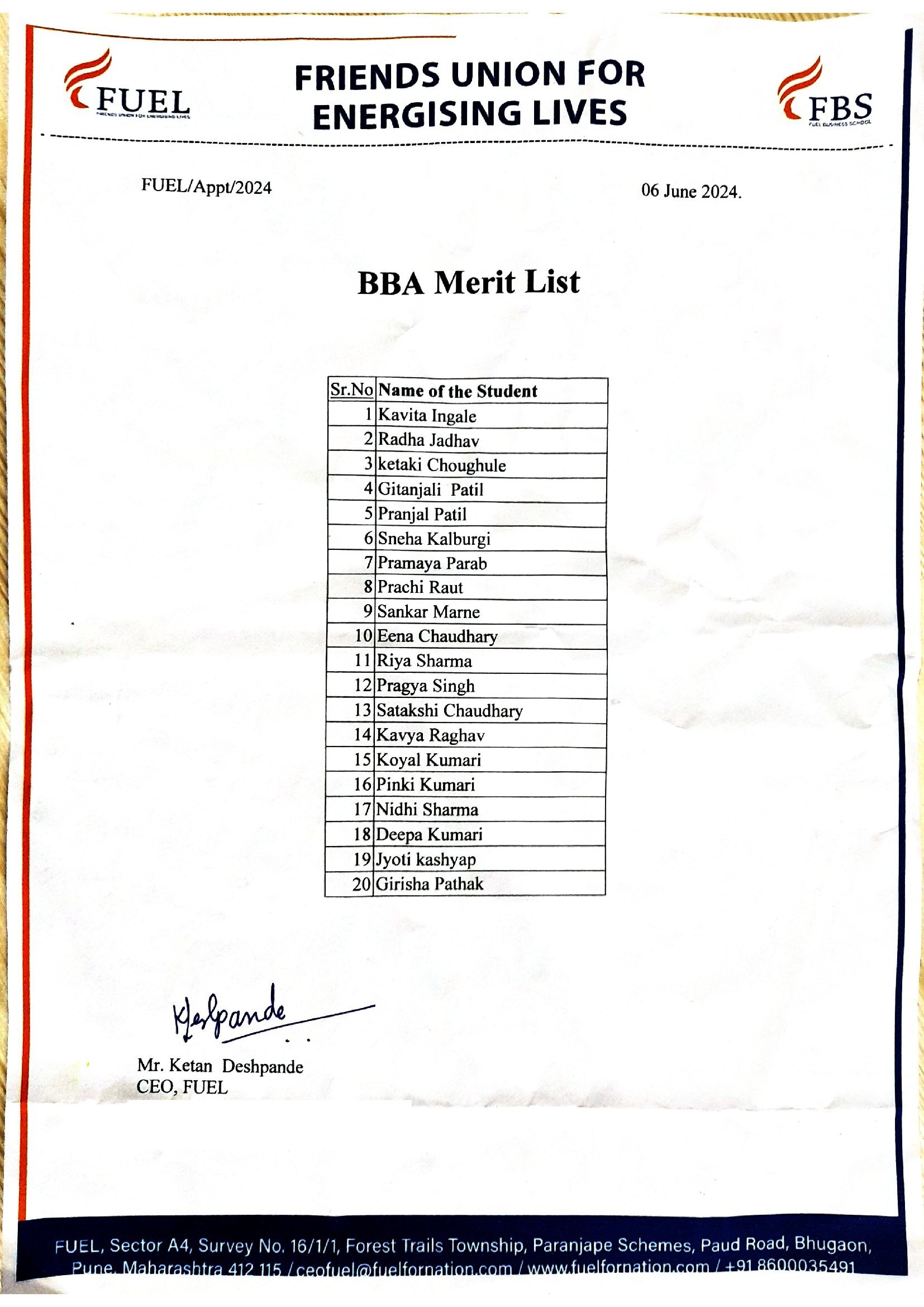 FUEL - Friends Union for Energising Lives